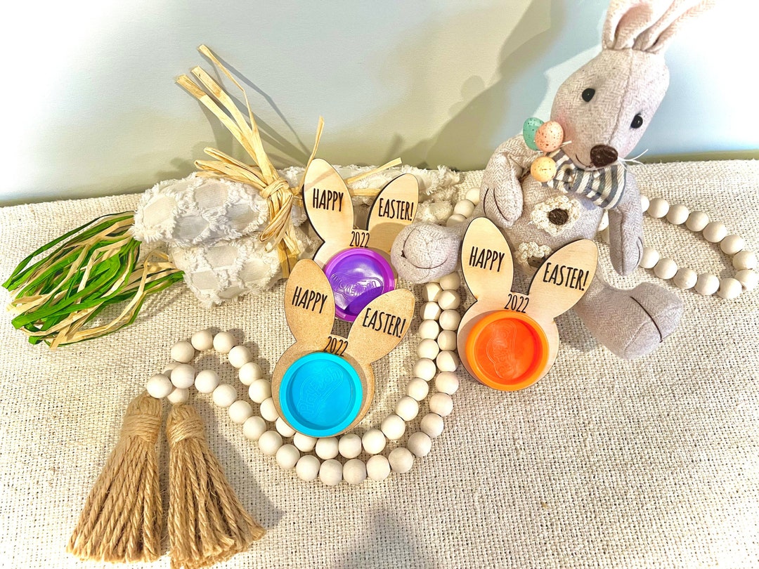 Easter Bunny Play Doh Tag 2023 Easter Wooden Tag Easter Play Doh Class ...