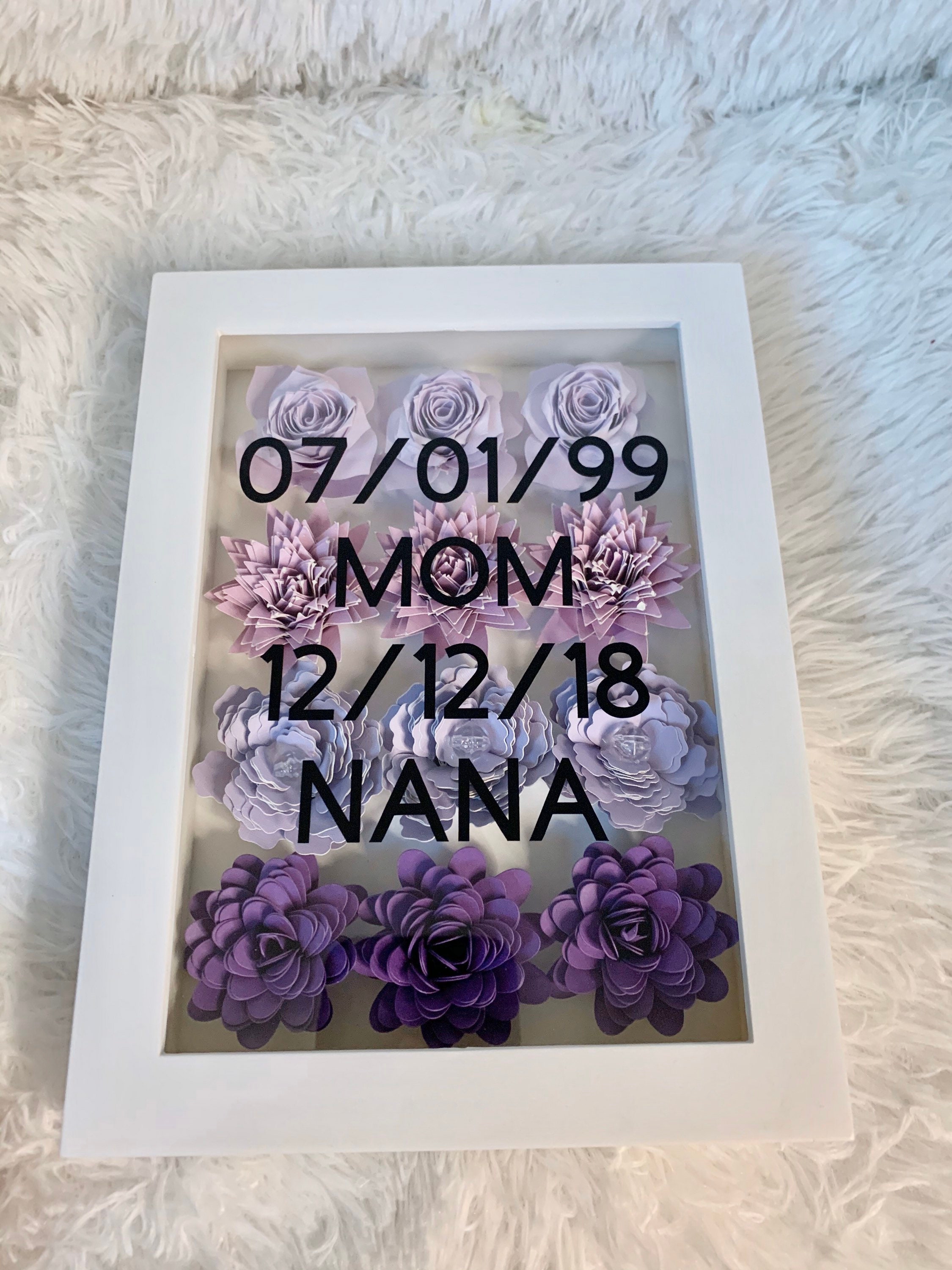 Custom Flower Shadow Box - Etsy