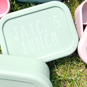 Personalized Engraved Silicone Bento Box | Lunch Box Accessories | Food ...