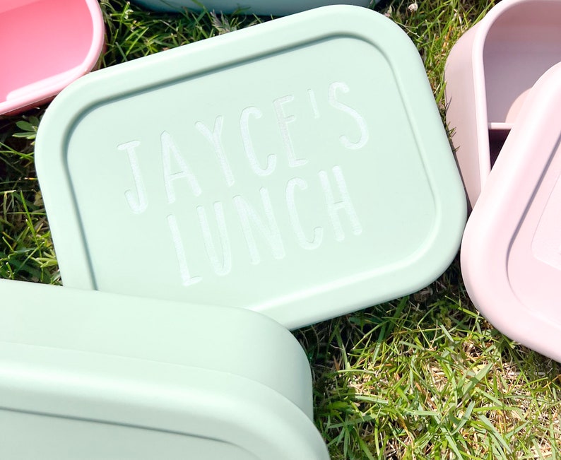 Personalized Engraved Silicone Bento Box Lunch Box Lunch - Etsy