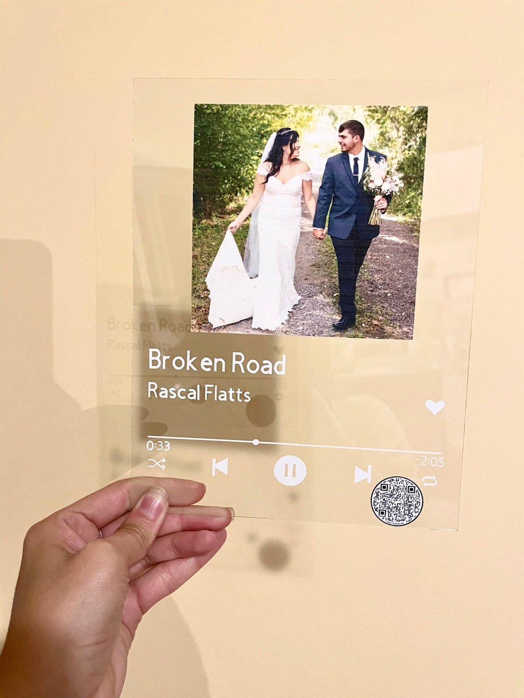 Custom Music Wall Hanging | Personalized | QR Code | Song | Gifts for ...