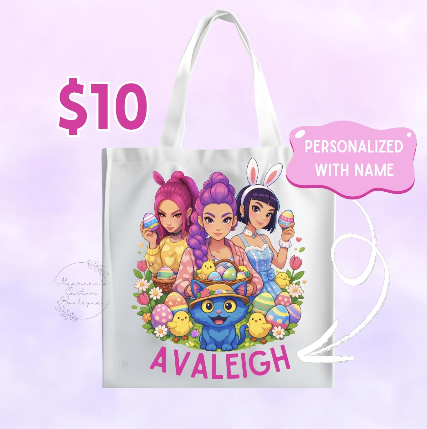 K Pop Demon Hunters Easter Egg Bag | Easter Basket Bag | Personalized ...