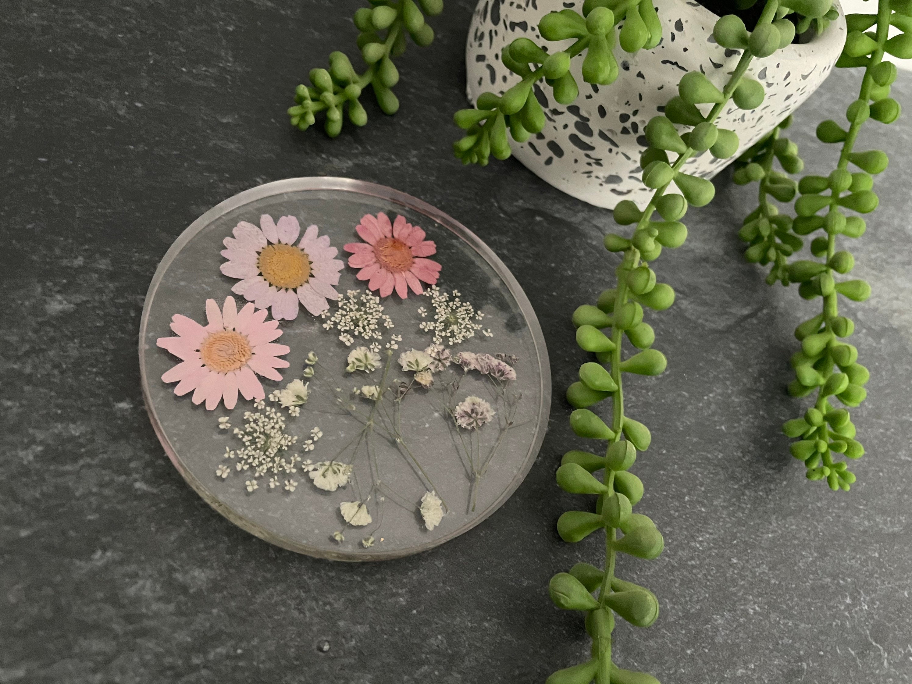 Dried Flower Resin Coaster. Perfect gift made to order gifts | Etsy