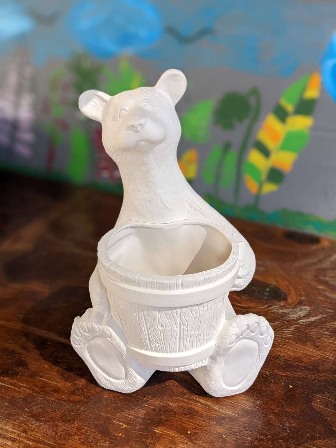 Sitting Bear Planter Pot Ceramic Bisque 2003 Doc Holliday - Etsy