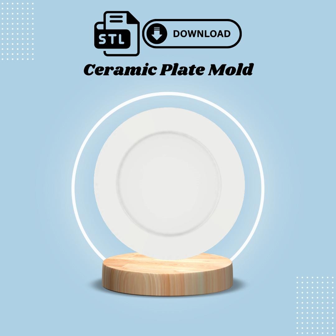 Ceramic Plate Slipcasting Mold STL Digital Download - Etsy