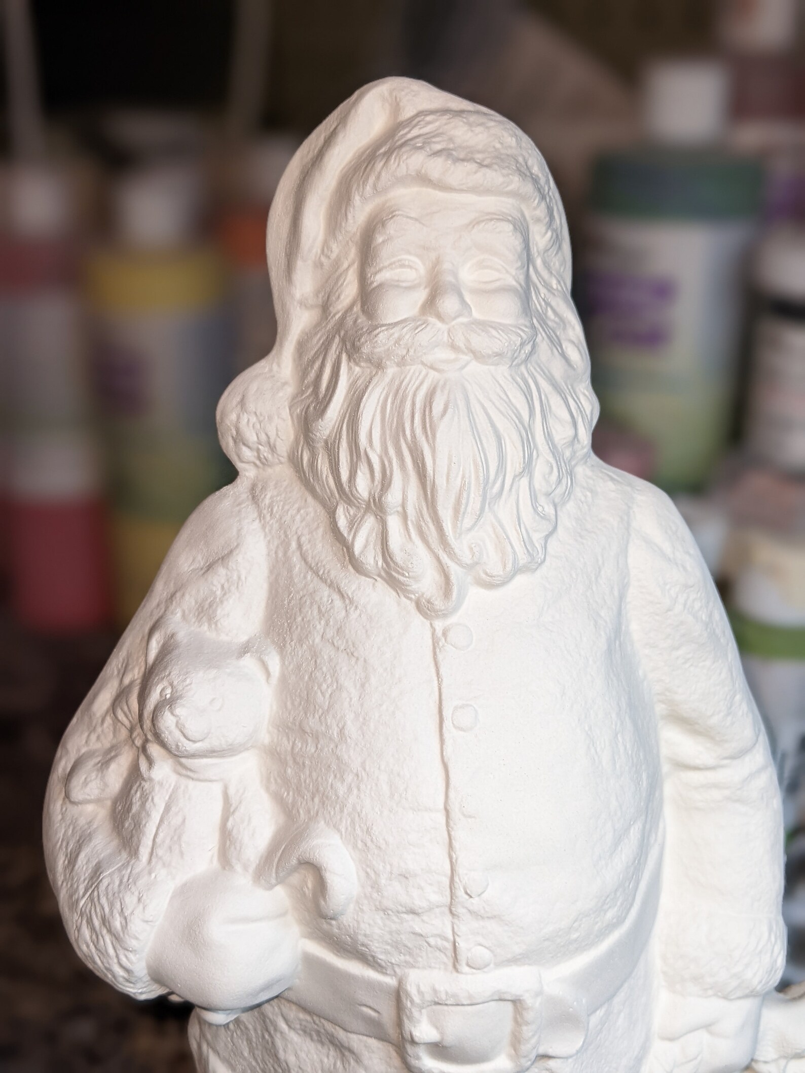Traditional Santa Vintage Ceramic Bisque 10" Kimple 1993 - Etsy