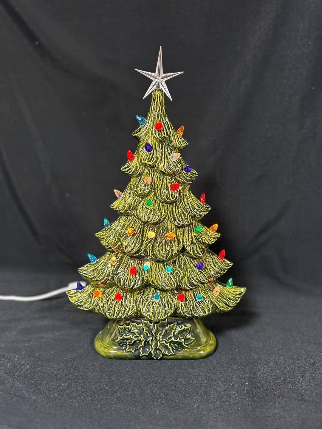 Nowell's Ceramic Christmas Mantle/window Tree 18" Vintage - Etsy