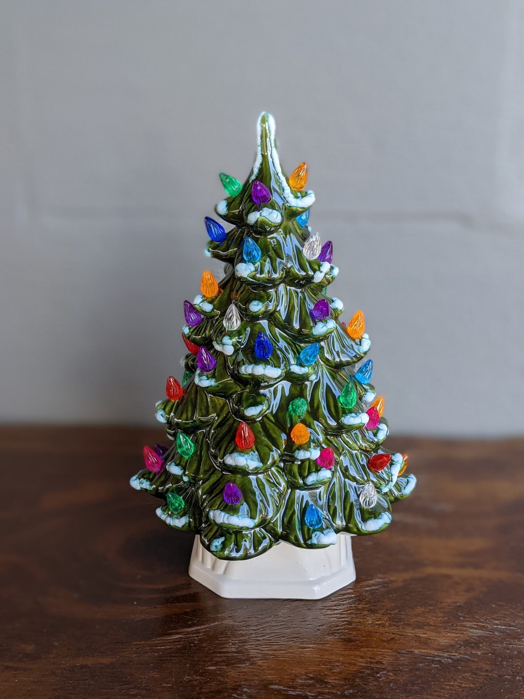 Vintage Holland 11" Ceramic Christmas Tree Light Up - Etsy