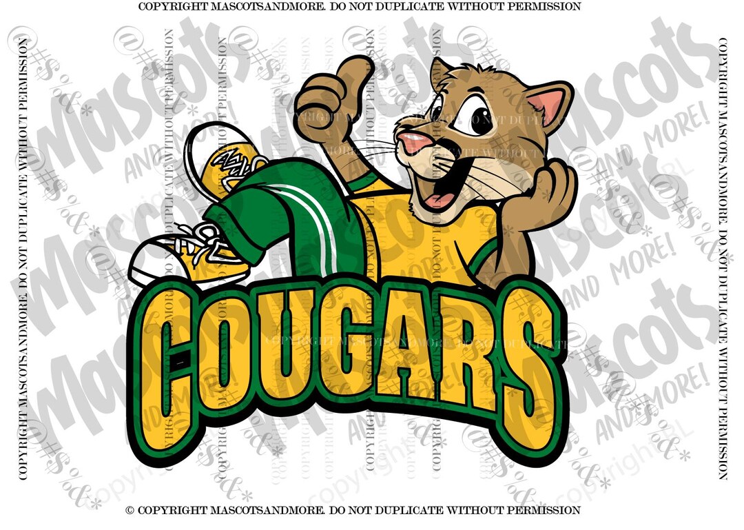 Cougar Mascot in Vector, Jpeg, Png, Pdf, Eps, Svg - Etsy