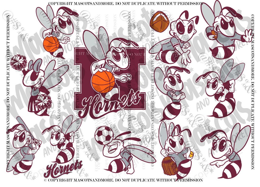 Hornet Mascots in Svg, Eps, Pdf, Png, Jpg - Etsy