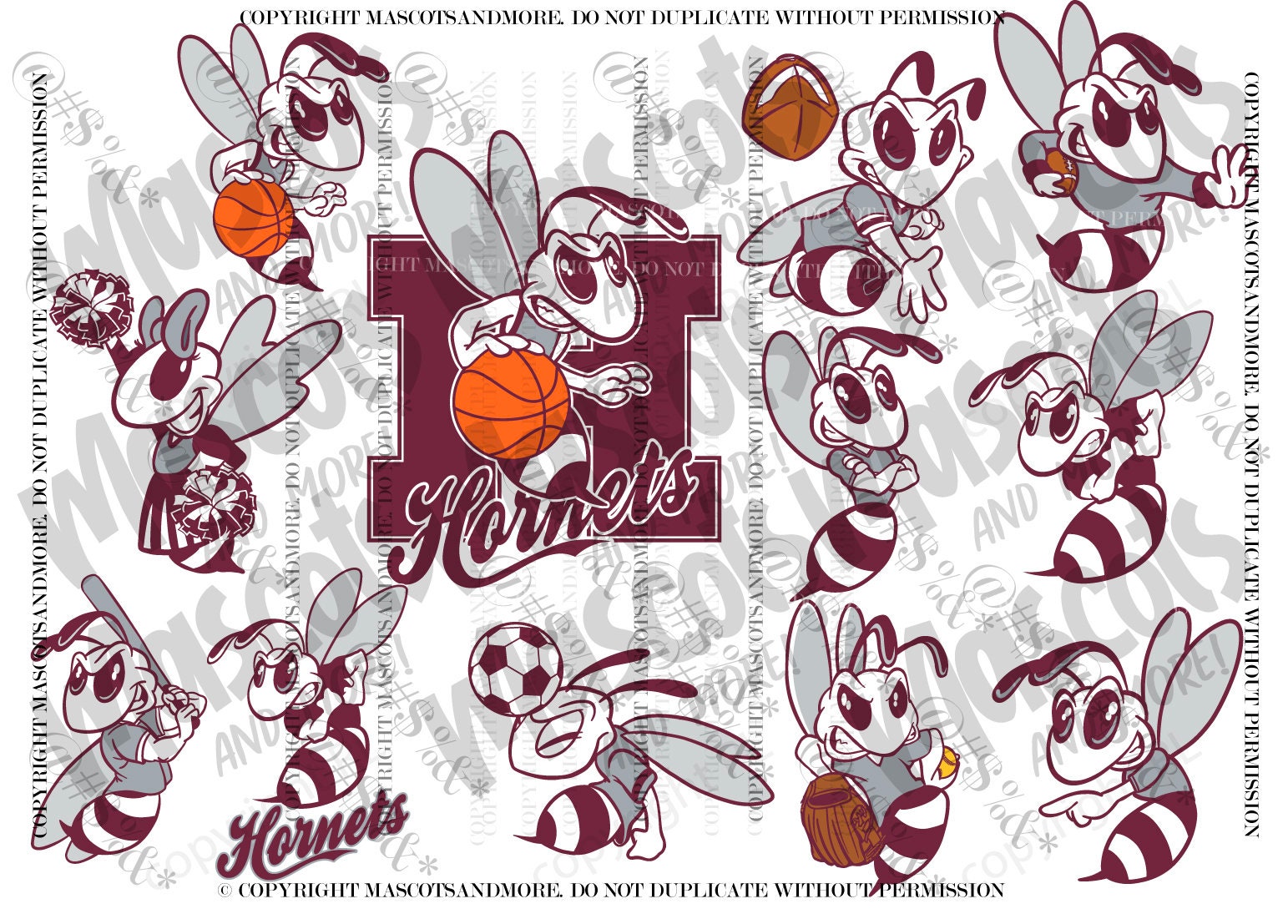Hornet Mascots in Svg, Eps, Pdf, Png, Jpg - Etsy Canada