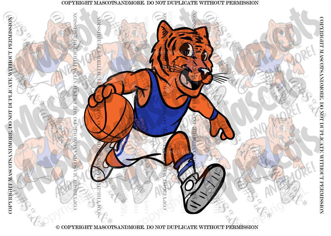 Basketball Tiger Mascot in Vector, Jpeg, Png, Pdf, Eps, Svg - Etsy