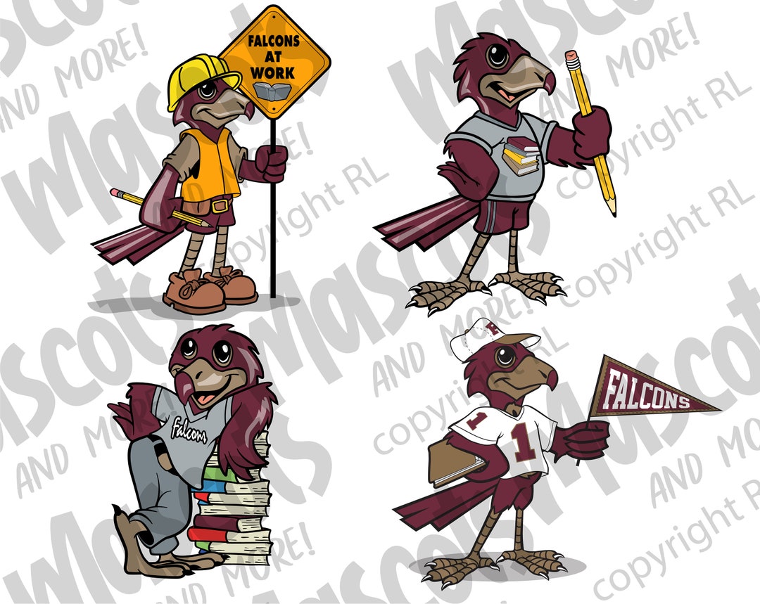 Falcon Mascots in Vector Jpeg Png Pdf Eps Svg - Etsy