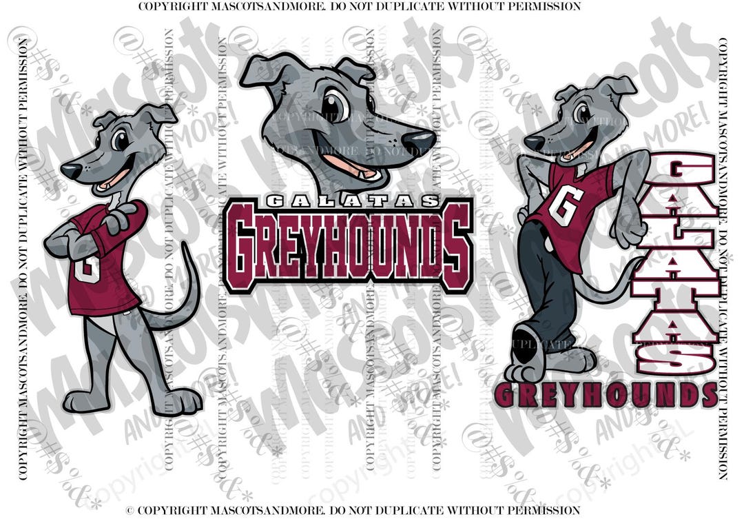 Greyhound Mascot in Vector, Jpeg, Png, Pdf, Eps, Svg. Message Me Your ...