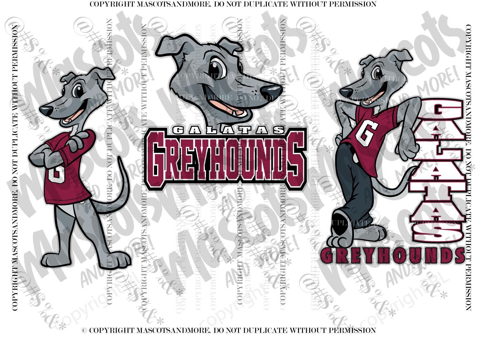 Greyhound Mascot in Vector, Jpeg, Png, Pdf, Eps, Svg. Message Me Your ...