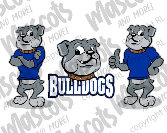 Bulldog School Mascot Vector Art