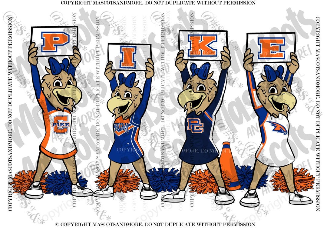 Falcon Cheer Mascots in Vector, Eps, Svg, Pdf, Png, Jpeg - Etsy
