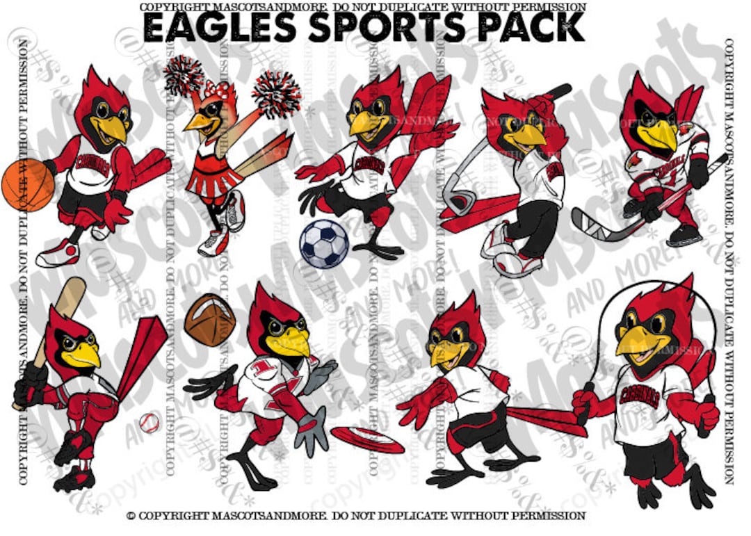 Cardinal Sports Mascots in Vector, Png, Pdf, Eps, Svg - Etsy