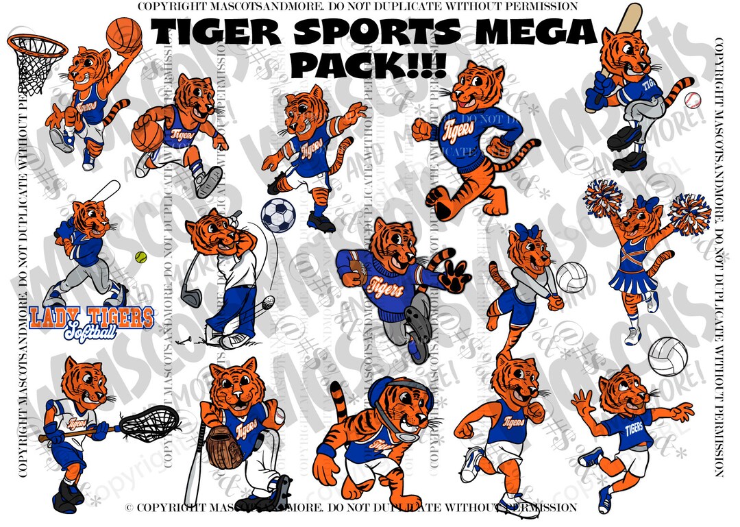 Tiger Mascots Mega Sports in Vector, Png, Pdf, Eps, Svg. Message Me for ...
