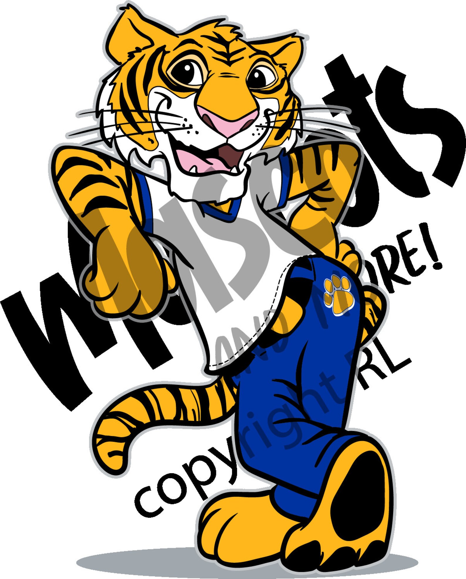 Tiger Mascot in in Various Poses in Vector Jpeg Png Pdf | Etsy