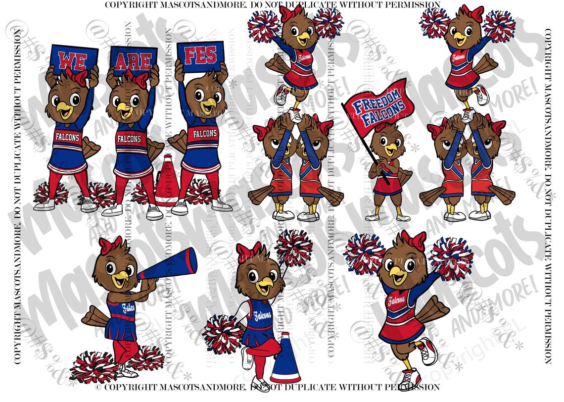 Cheer Falcon in Svg, Eps, Jpg, Pdf, Png, Vector - Etsy