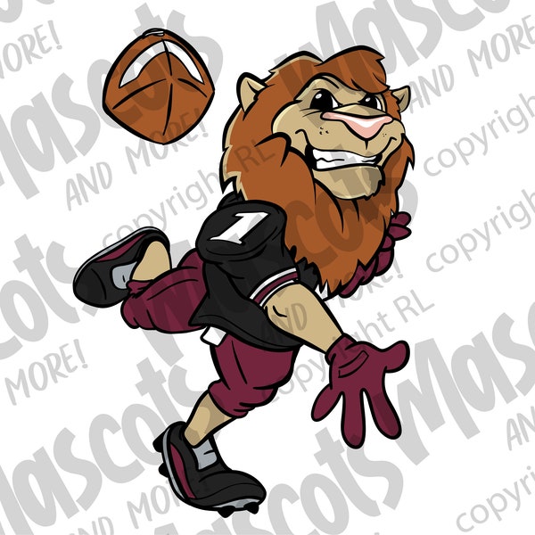 Lion Mascot Svg - Etsy