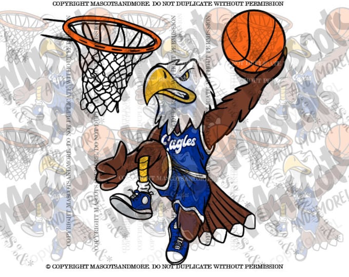 Basketball Eagle Logo in Vector Eps Svg Pdf Png Jpeg - Etsy