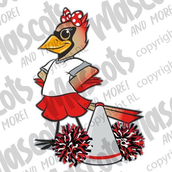 Mascot Cheerleading Svg - Etsy
