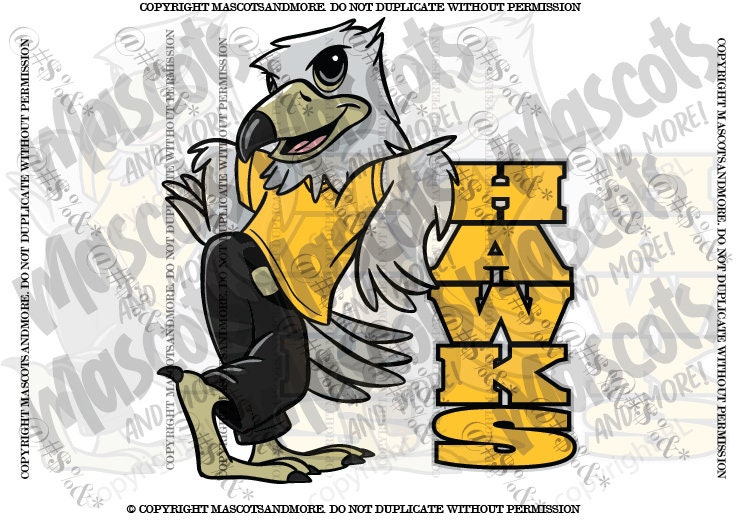 Cartoon Hawk Mascot