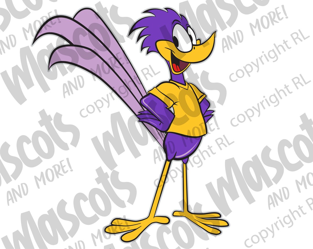 Roadrunner Mascot in Vector Jpeg Png Pdf Eps Svg - Etsy