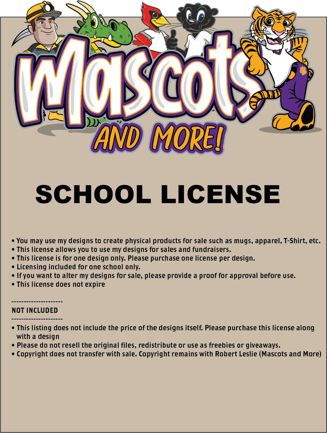 License for School - Etsy