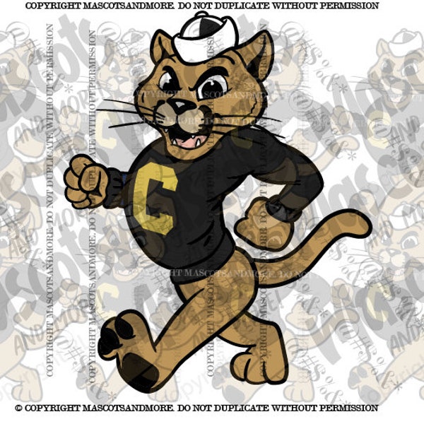 Cougar Mascot Svg - Etsy