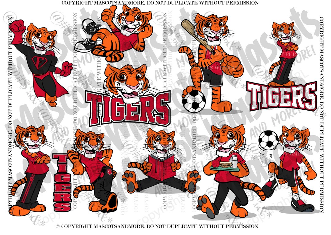Tiger Mascots in Vector, Png, Pdf, Svg - Etsy