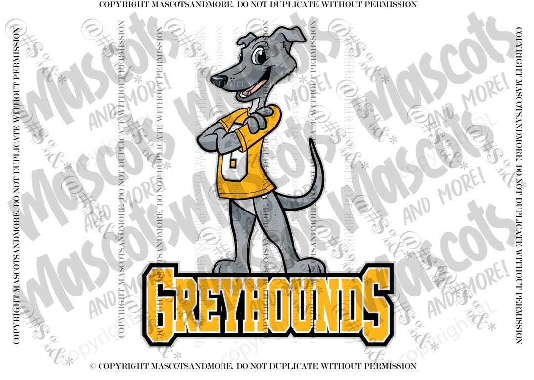 Greyhound Mascots in Vector, Jpeg, Png, Pdf, Eps, Svg - Etsy