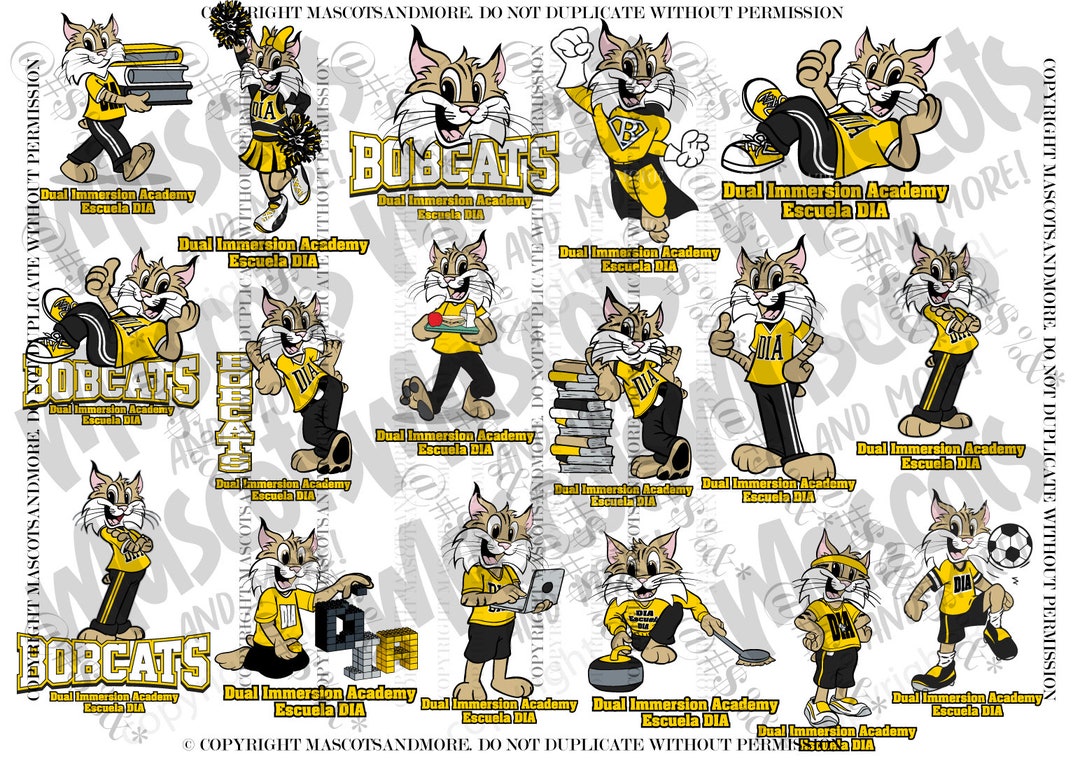 Bobcat Mascots in Vector, Png, Pdf, Eps, Svg - Etsy