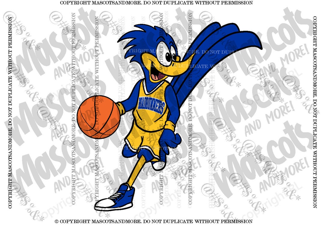 Roadrunner Basketball Mascot in Vector, Svg, Jpeg, Png, Pdf - Etsy
