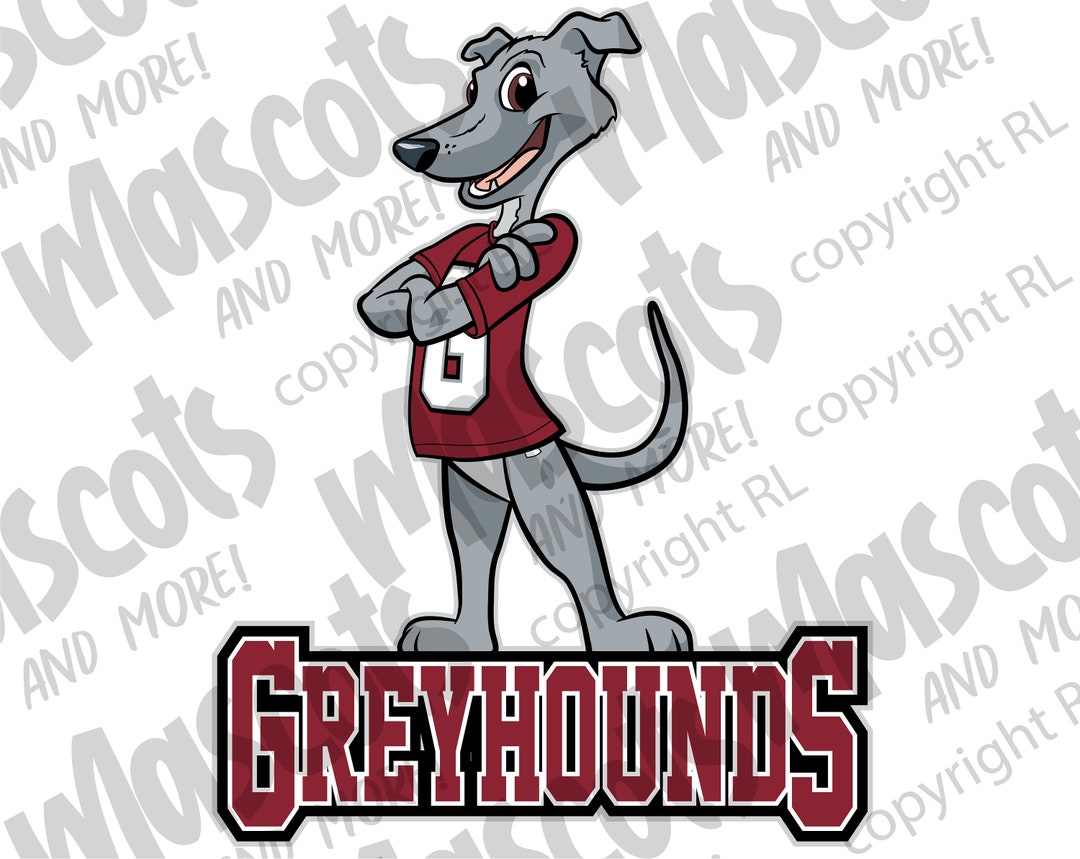 Greyhound Mascots in Vector, Jpeg, Png, Pdf, Eps, Svg - Etsy