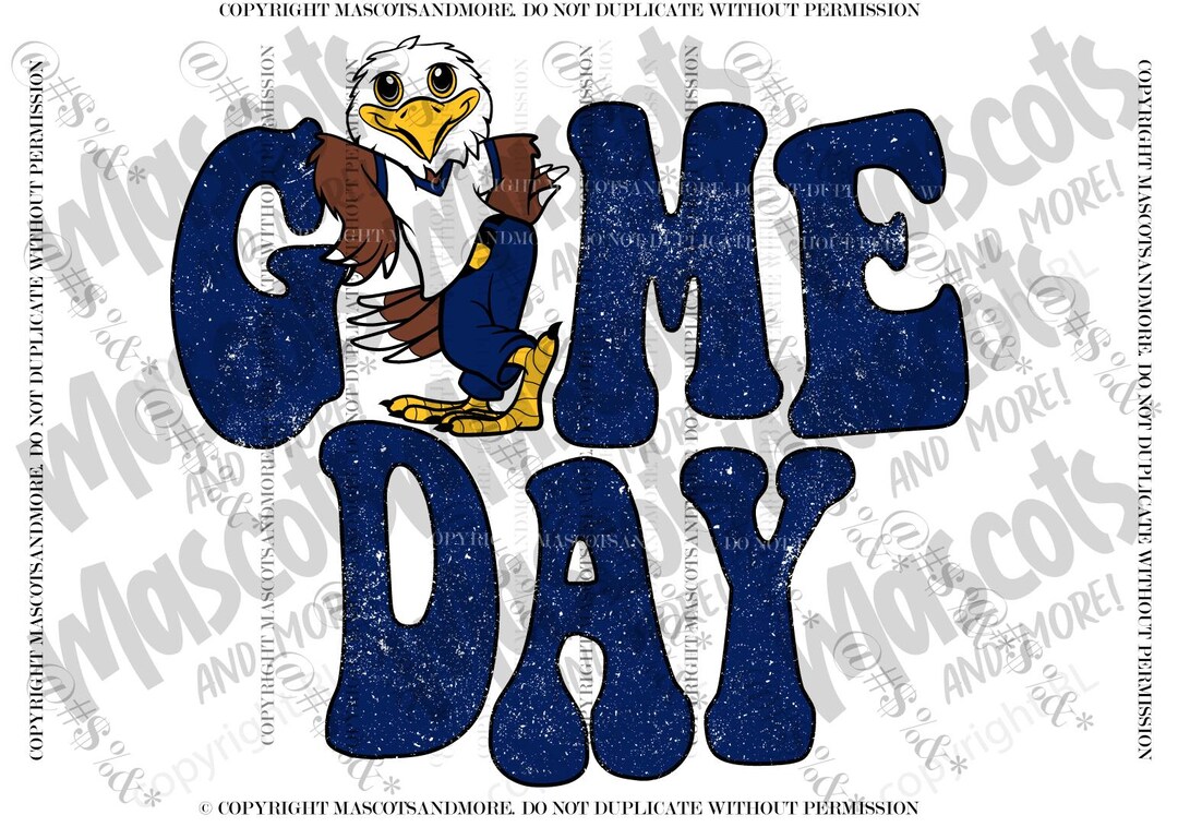 GAME DAY Eagle Mascot in Vector, Jpeg, Png, Pdf, Eps, Svg - Etsy