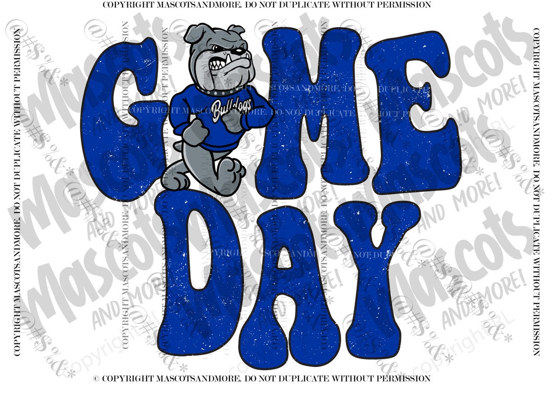 Game Day Bulldog Mascot in Vector, Jpeg, Png, Pdf, Eps, Svg - Etsy