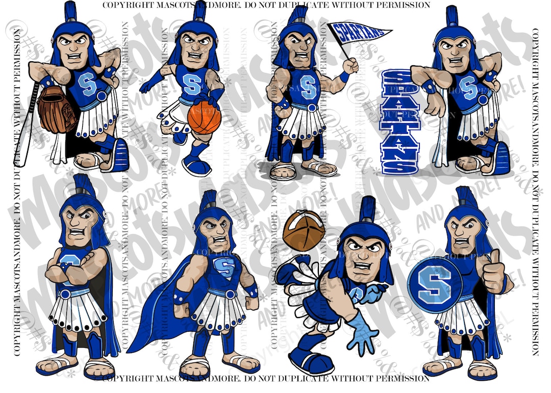 Spartan Mascots in Svg, Eps, Png, Jpg, Pdf - Etsy