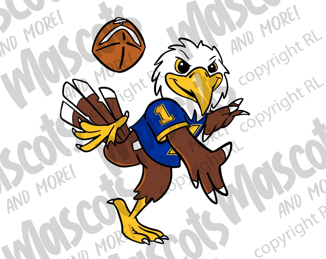 Eagle Football Mascot in Vector, Jpeg, Png, Pdf, Eps, Svg - Etsy