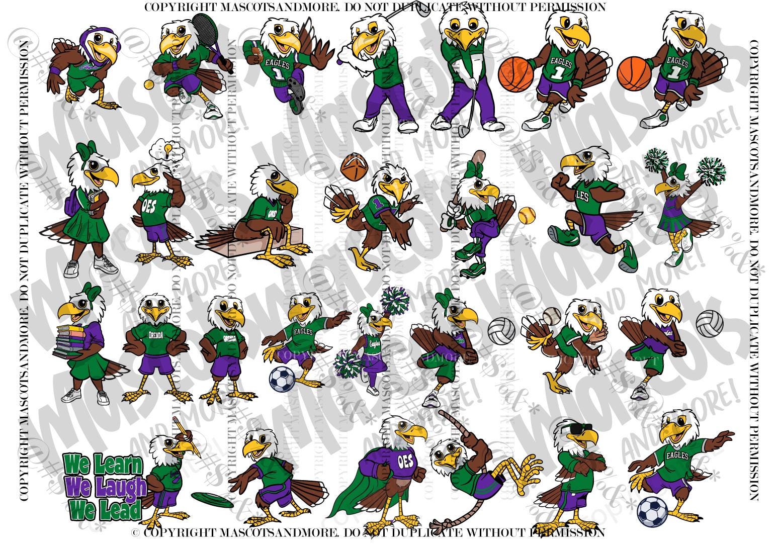 Eagle Mascots HUGE MEGA PACK in Vector, Png, Pdf, Svg - Etsy
