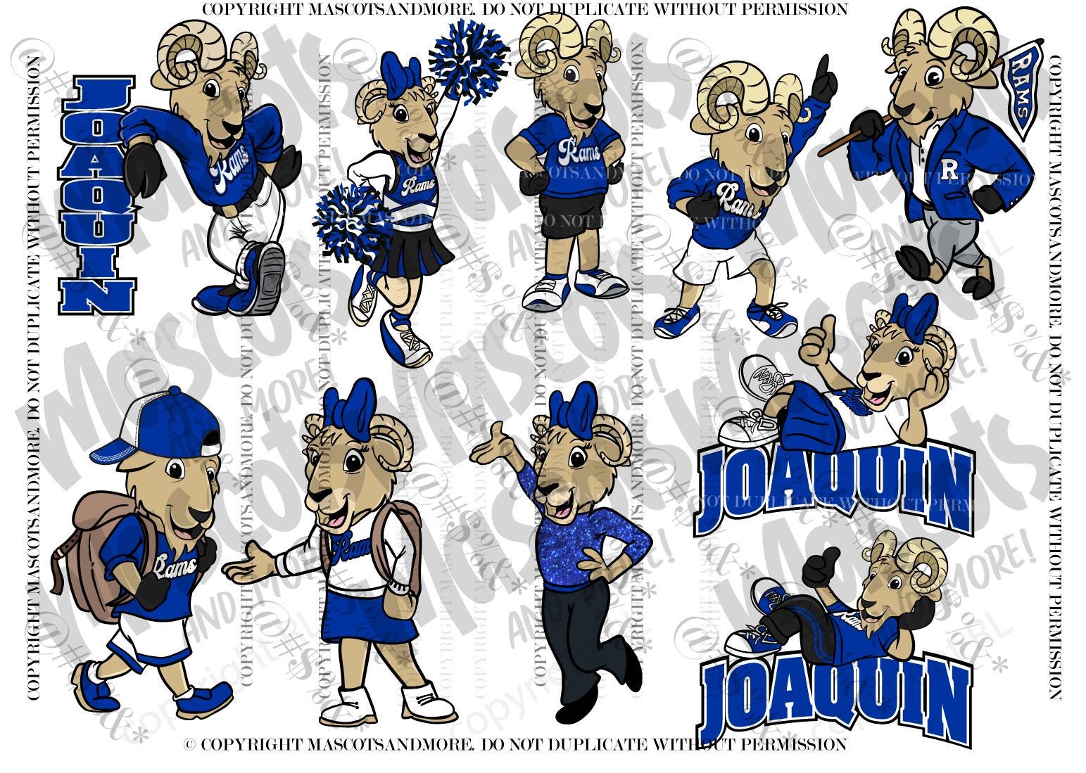 Ram Mascots in Vector, Jpeg, Png, Pdf, Eps, Svg - Etsy