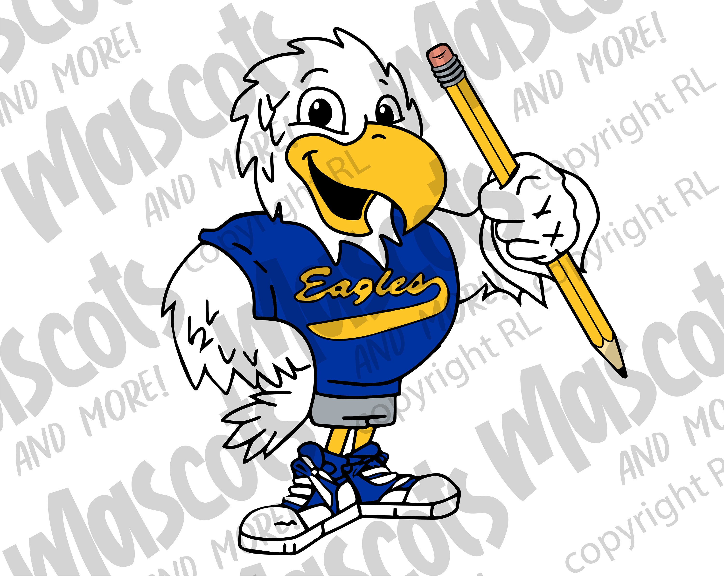 Eagle Mascot in Vector, Jpeg, Png, Pdf, Eps, Svg - Etsy