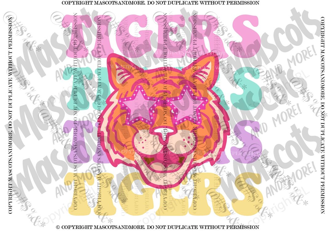Preppy Tiger in Svg, Eps, Png, Pdf - Etsy
