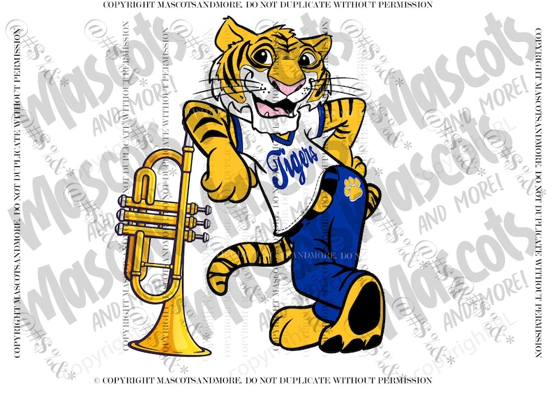 Tiger Band Mascots in Vector, Svg, Pdf, Png - Etsy