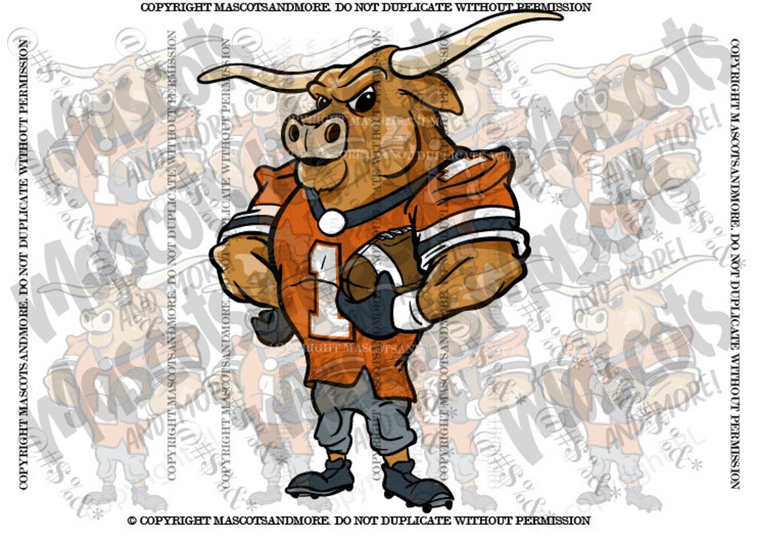 Longhorn Football Mascot Package in Vector, Jpeg, Png, Pdf, Eps, Svg ...