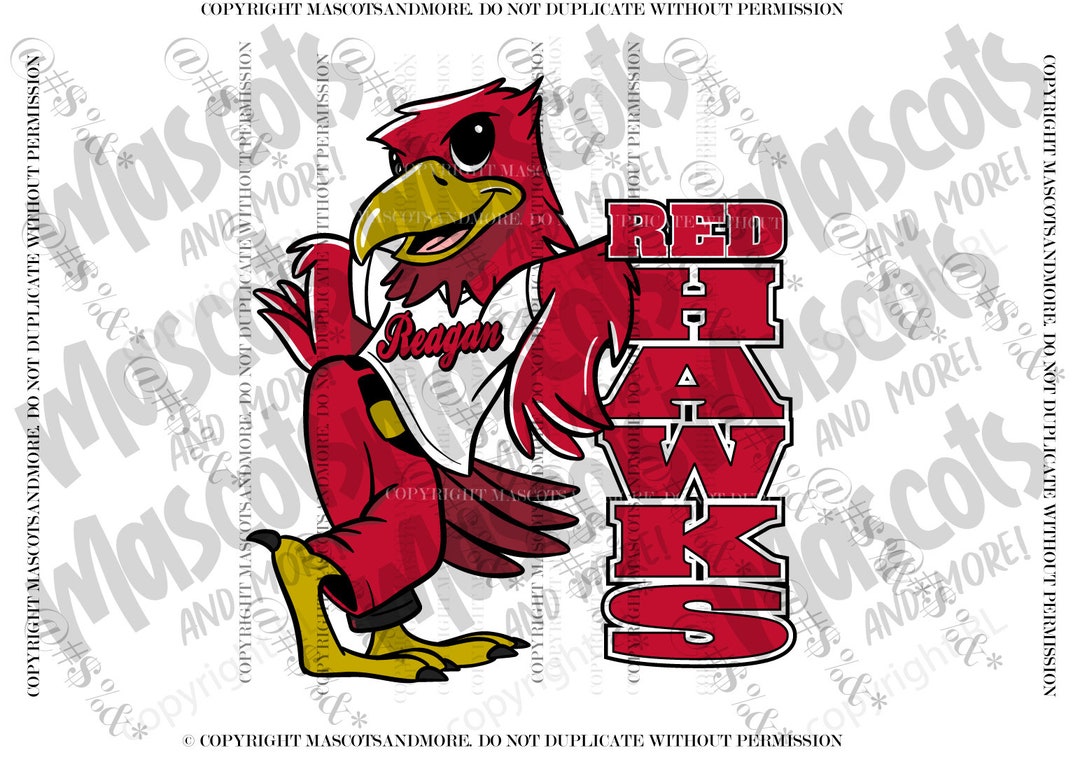 Red Hawk Mascot in Vector, Png, Pdf, Eps, Svg - Etsy