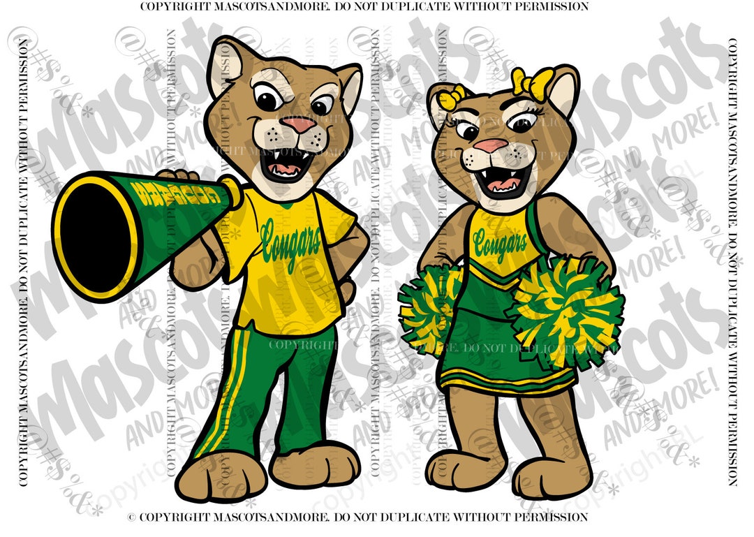 Cougar Mascots in Vector, Jpeg, Png, Pdf, Eps, Svg - Etsy