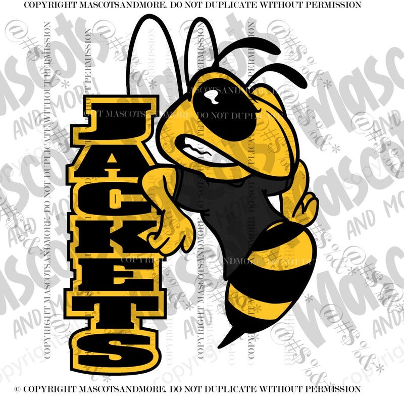 Yellow Jacket Mascot Svg - Etsy